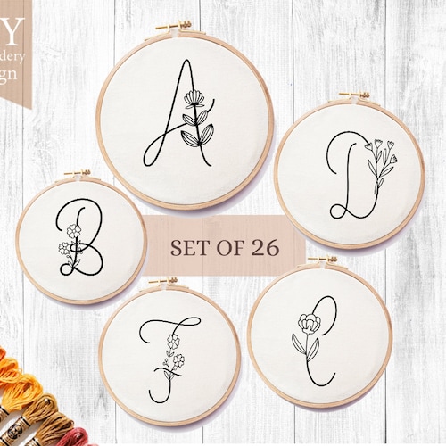 Complete Alphabet Embroidery Pdf Pattern Letter Embroidery - Etsy