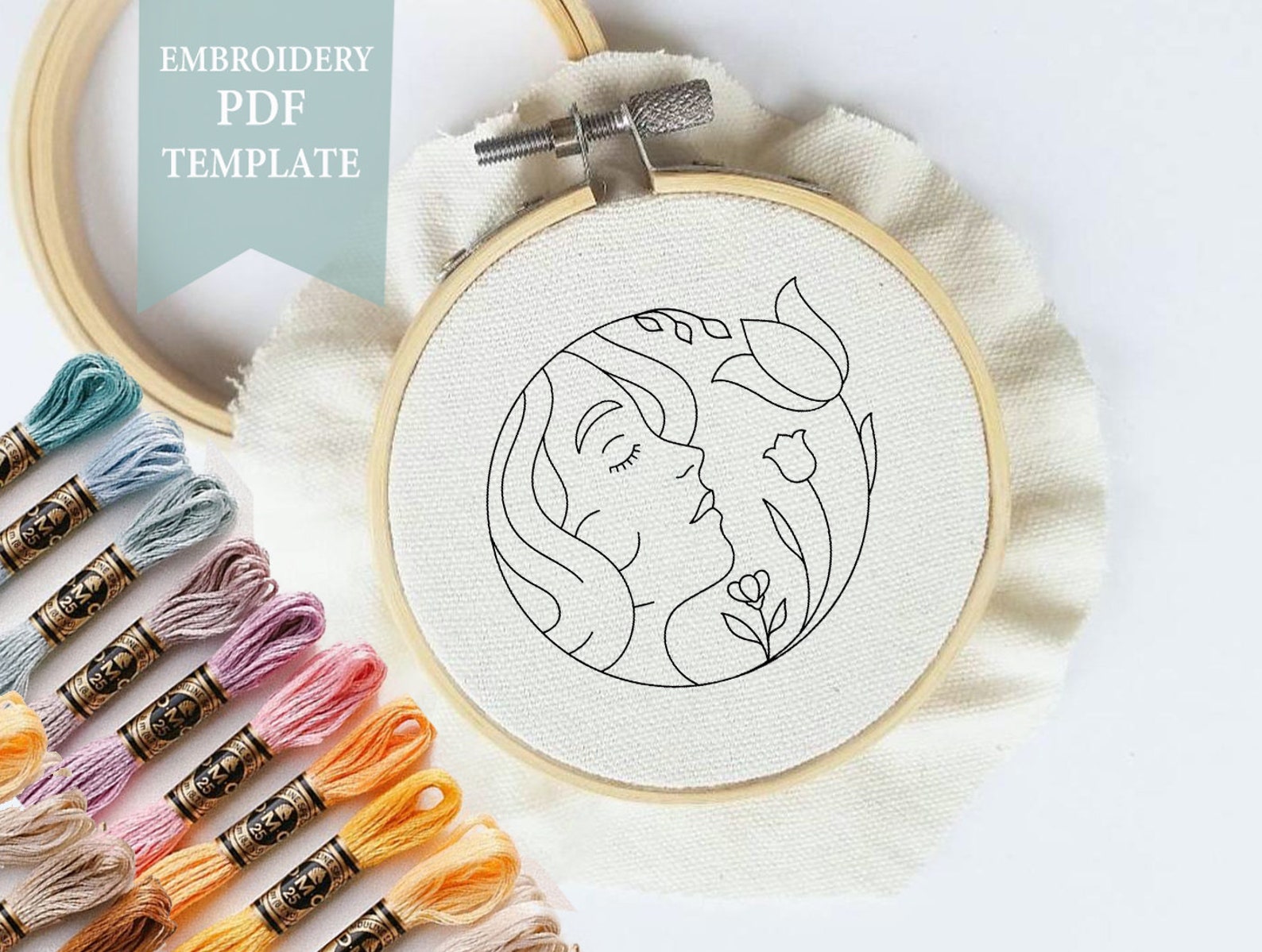 Feminist Hand Embroidery Line Art Girls Hoop Art Beginner - Etsy