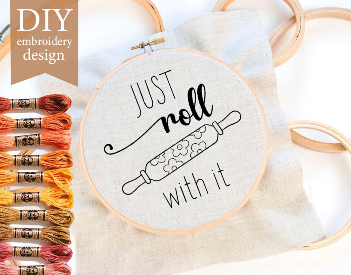Just Roll With It Embroidery Pattern Beginner Embroidery PDF - Etsy