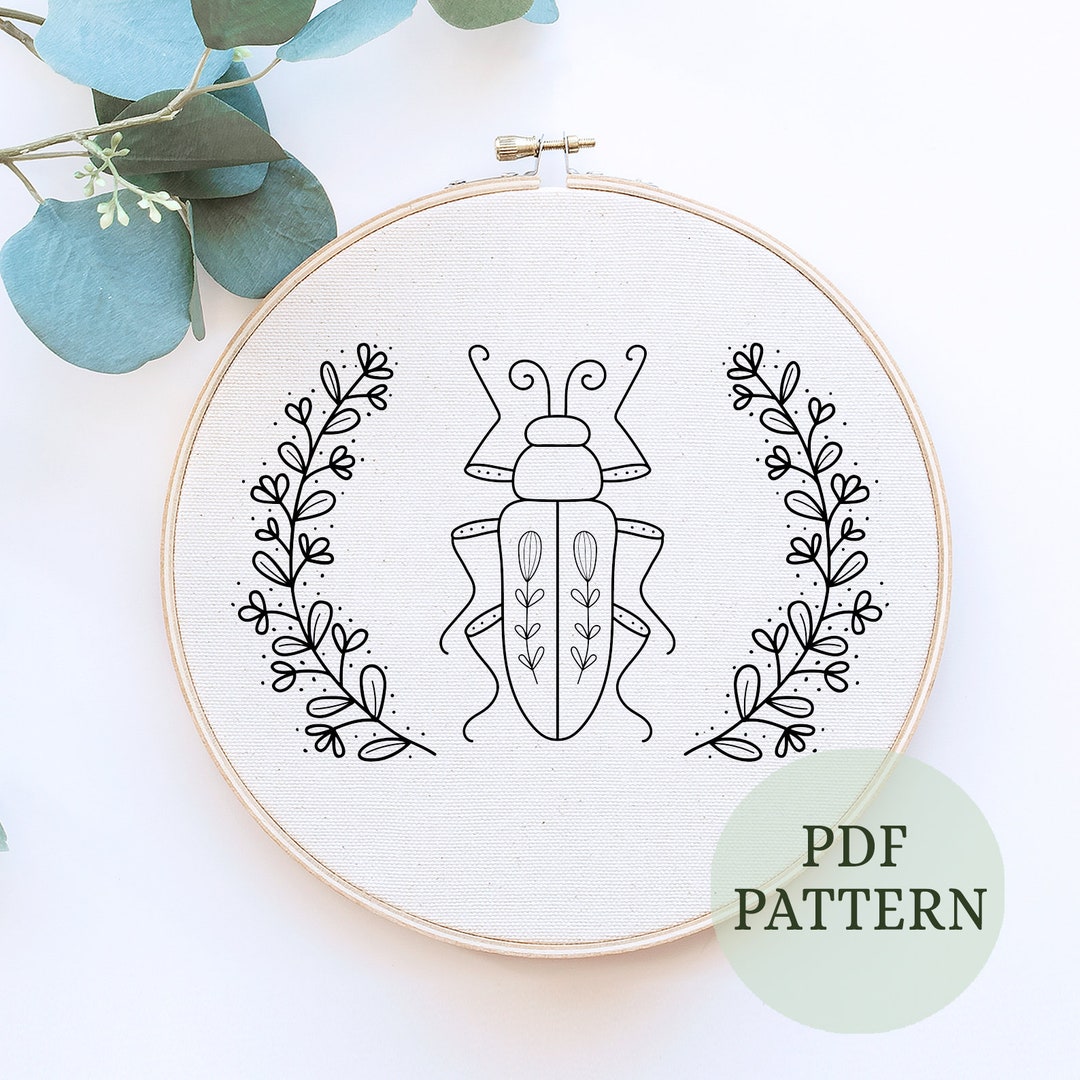 Insect, Dragonfly, Hand Embroidery Patterns, Ladybird Embroidery Design ...