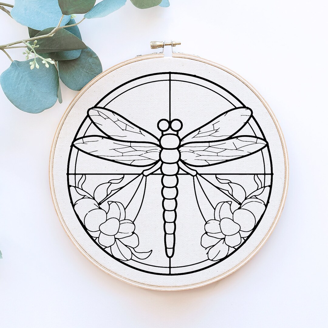 Dragonfly Hand Embroidery Design, Hand Embroidery, Gift Idea, Handmade ...