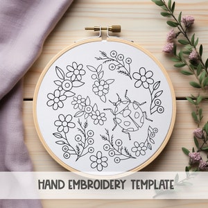 Anatomical Ladybug Hand Embroidery Pattern, Modern Embroidery PDF ...