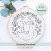 Pocket Flower Embroidery Pattern, PDF Embroidery Pattern, Digital ...
