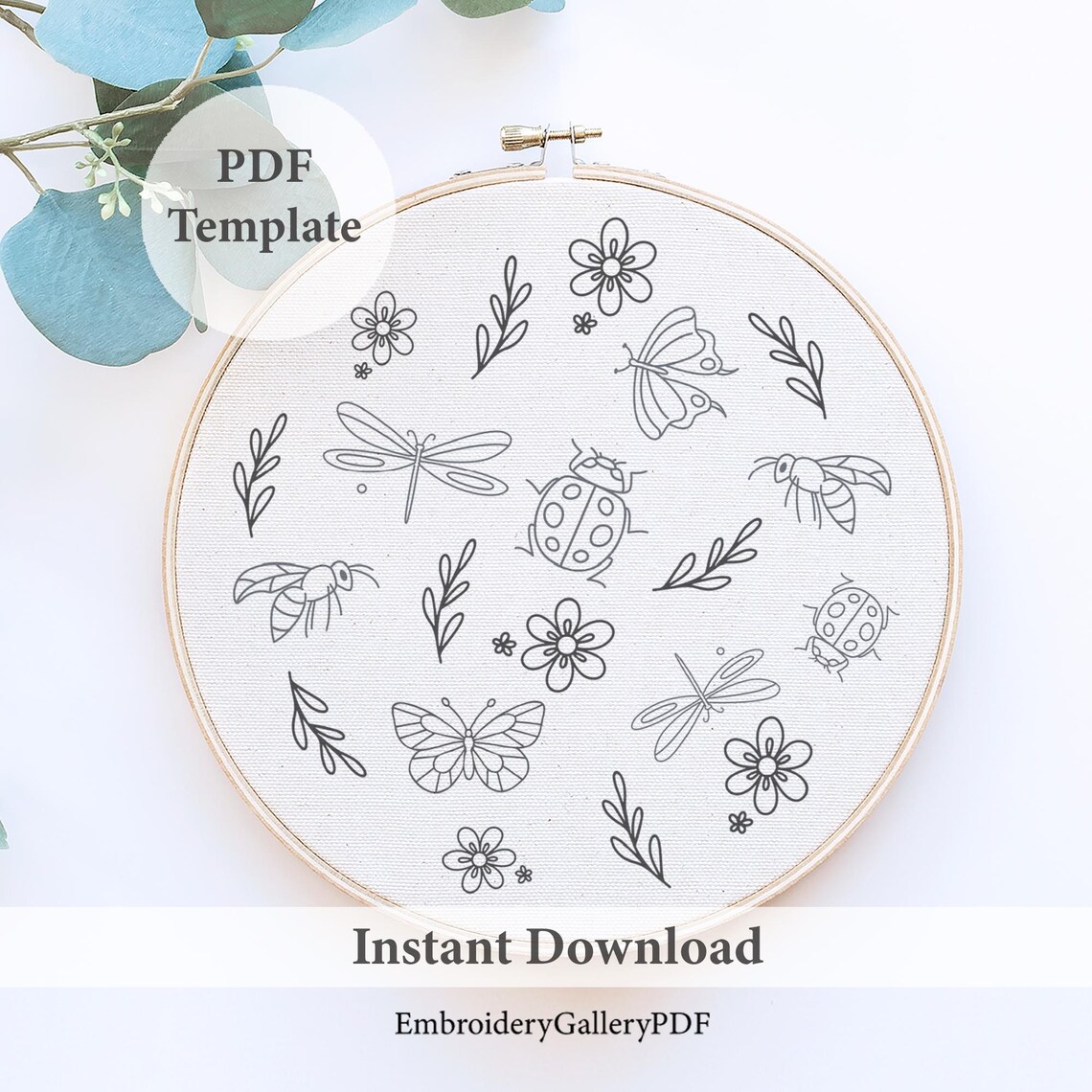 Mini Insects Hand Embroidery Pattern: 6 Sizes (PDF Pattern) - Etsy