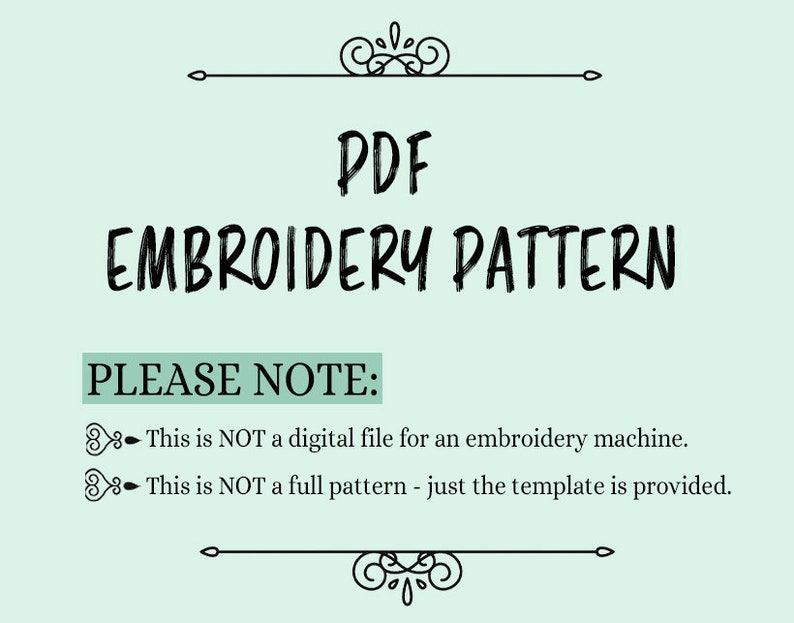 Floral Embroidery Pattern Embroidery Template PDF Pattern - Etsy