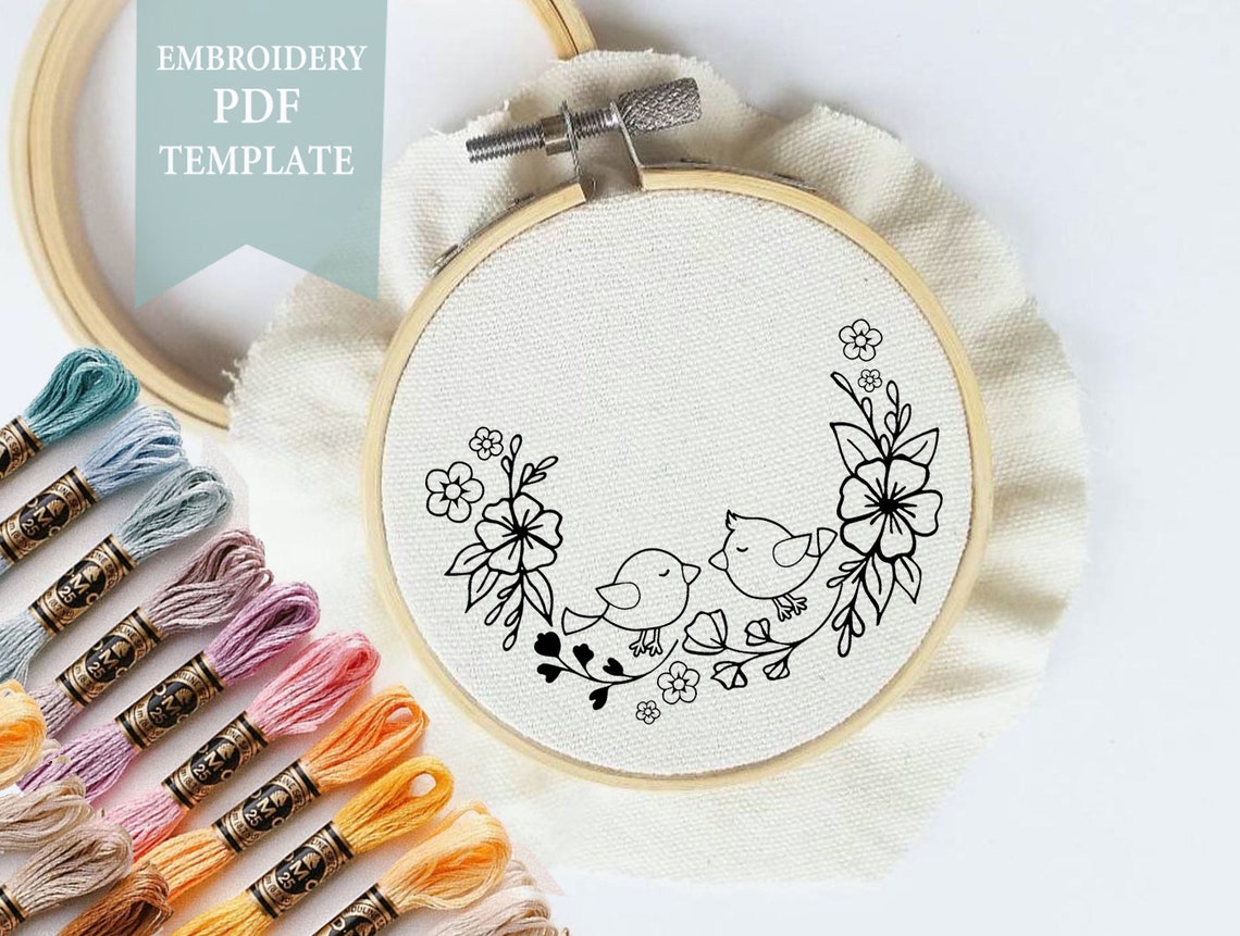Spring Hand Embroidery Pattern Embroidery Pattern - Etsy