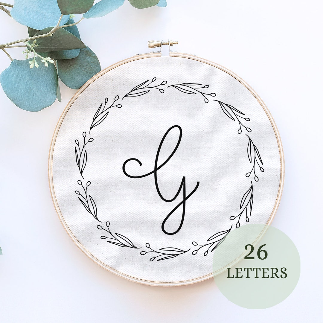 Alphabet Embroidery Pattern: Wildflower Letters, DIY Nursery Decor ...
