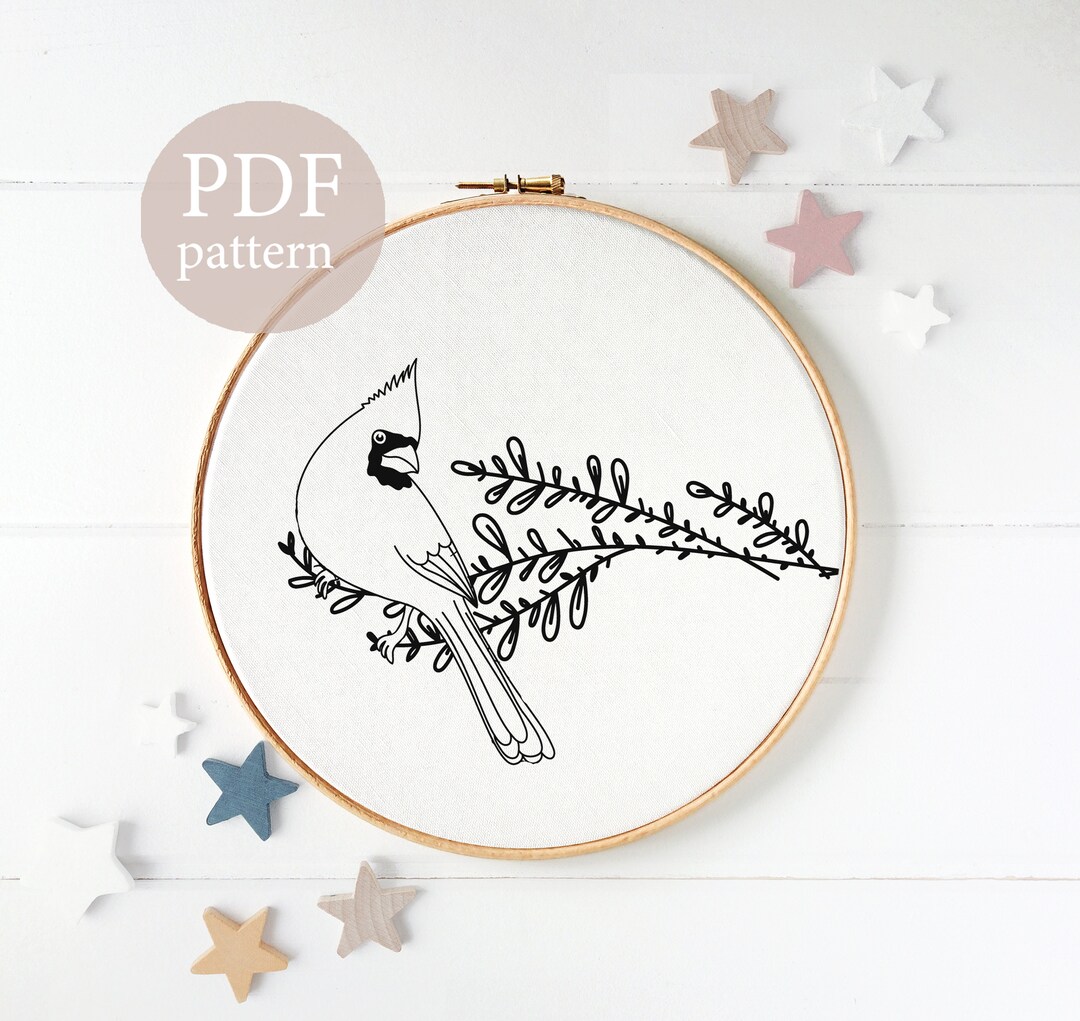Bird Embroidery Pattern Hand Embroidery Pattern in PDF - Etsy