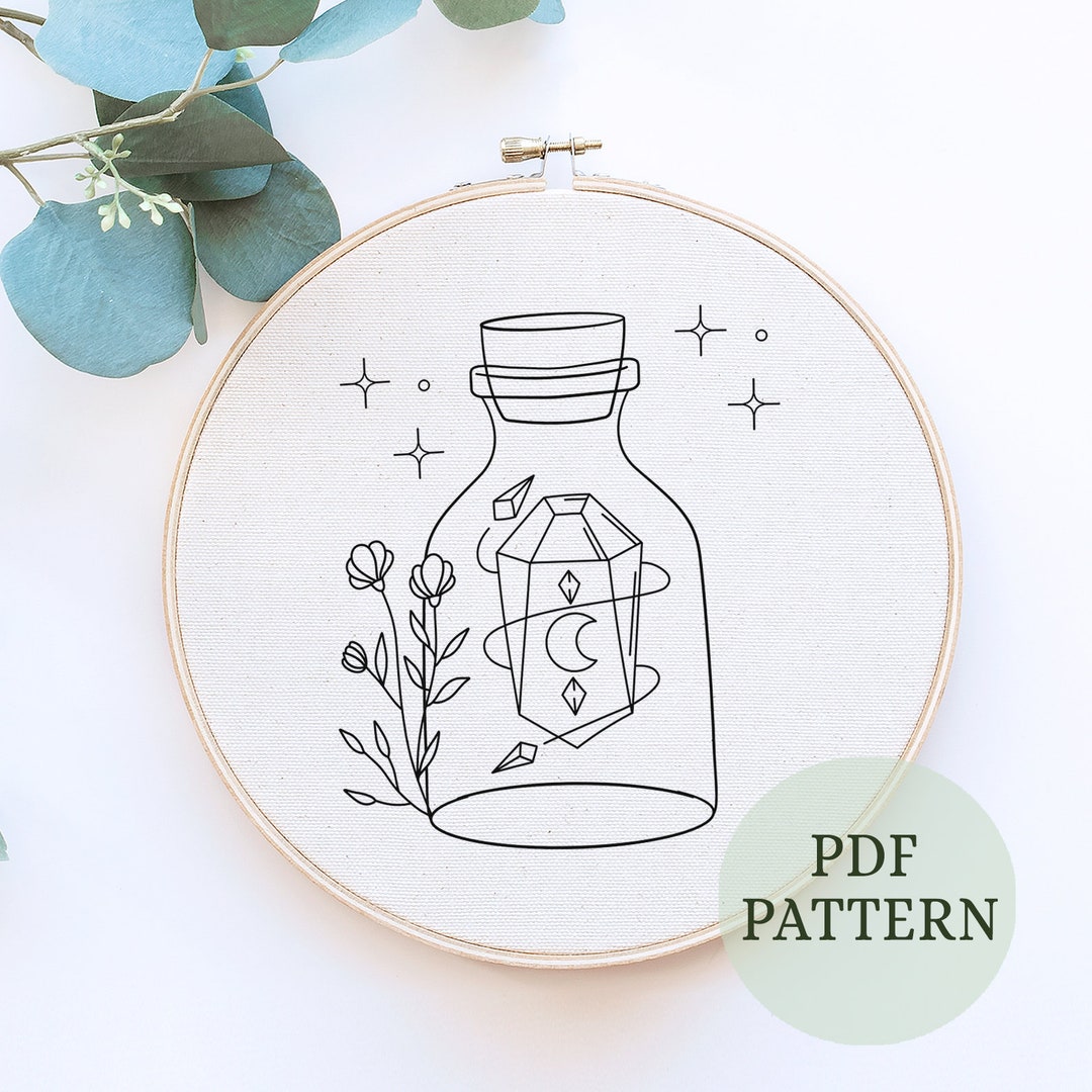 Flower Crystal Embroidery, Magical Needlepoint, Floral Whimsical ...