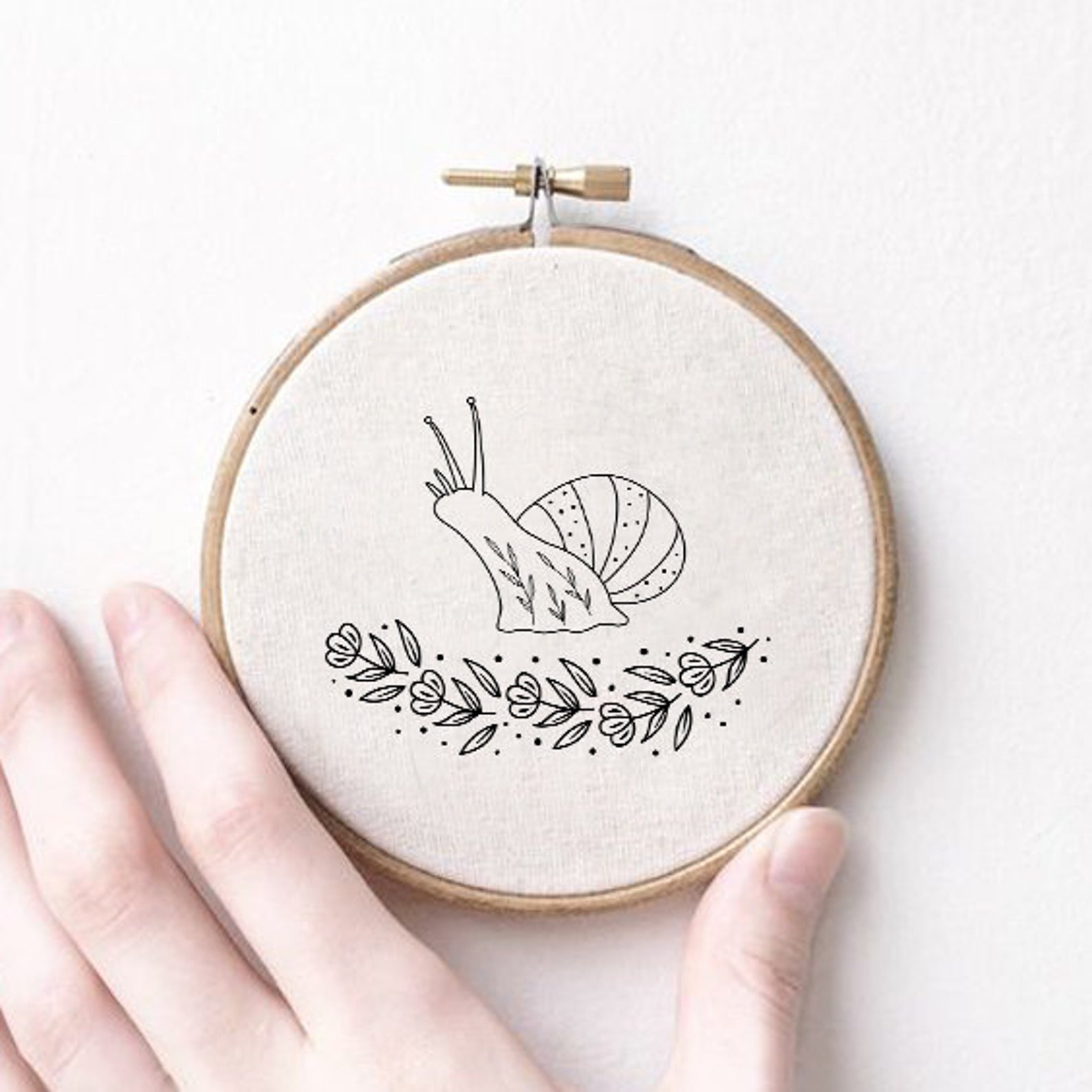 Anatomical Snail Hand Embroidery Pattern Modern Embroidery - Etsy