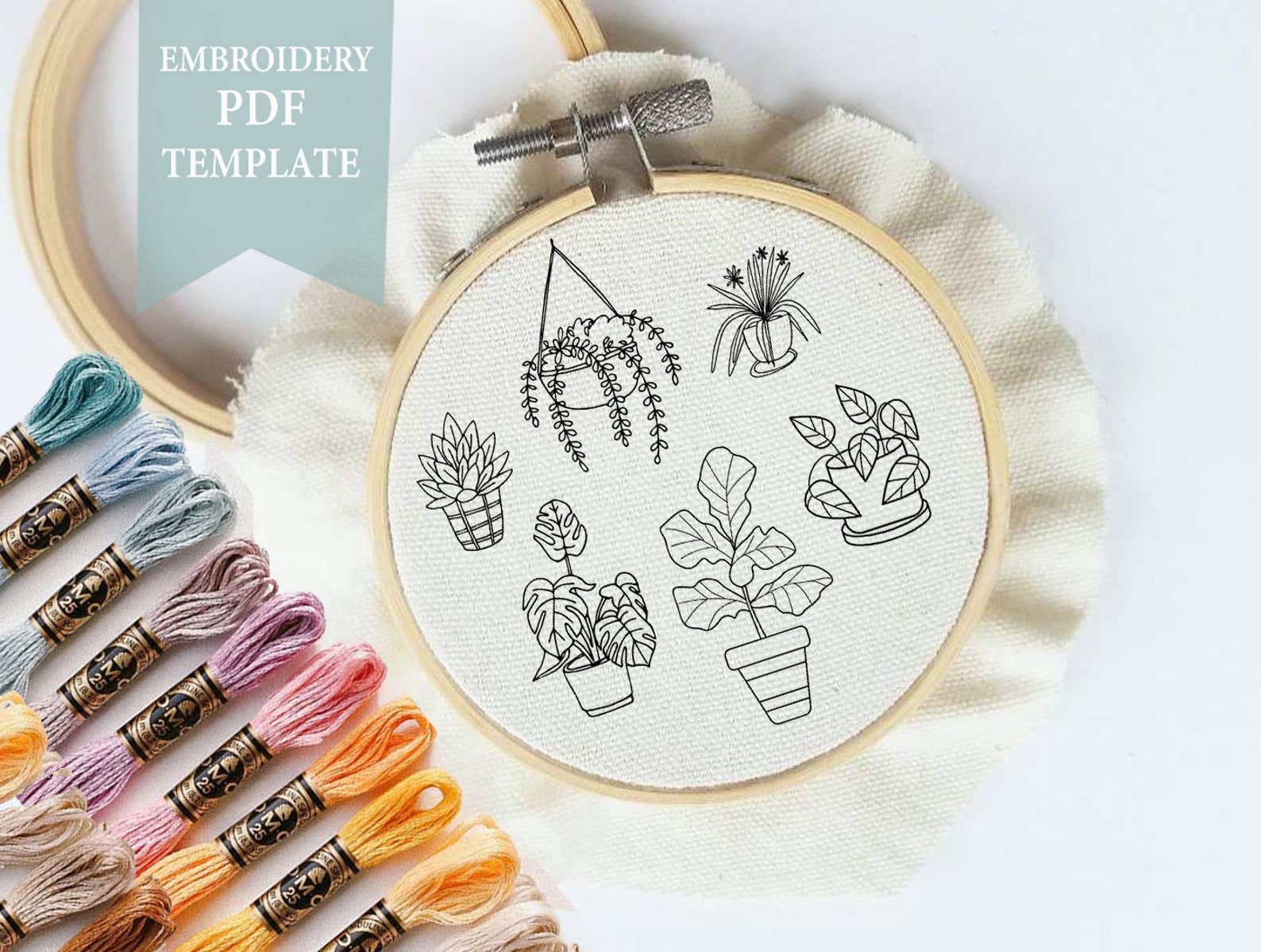 Plants Embroidery Pattern PDF Beginner Embroidery Pattern - Etsy