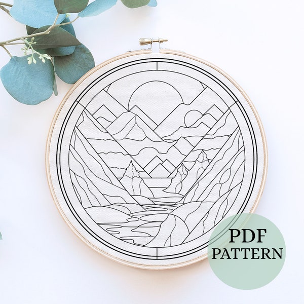 Mountain Embroidery Pattern - Etsy