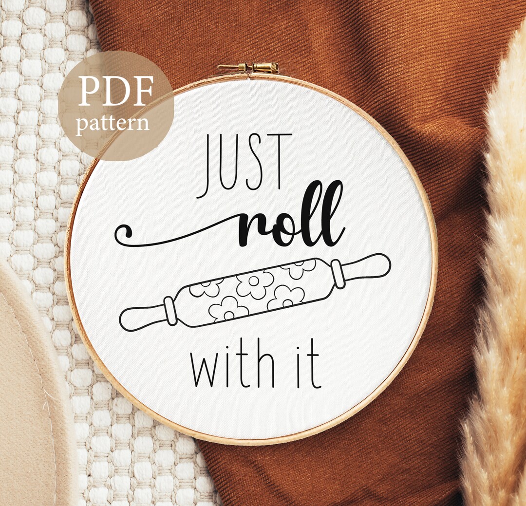 Just Roll With It Embroidery Pattern Beginner Embroidery PDF - Etsy