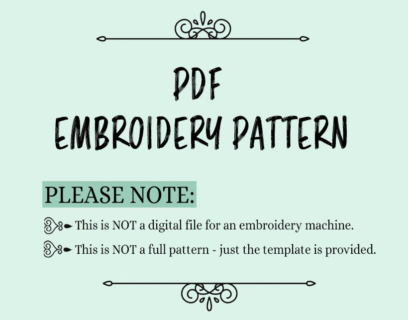 Digital PDF Pattern Crescent Moon With Flower Hand - Etsy