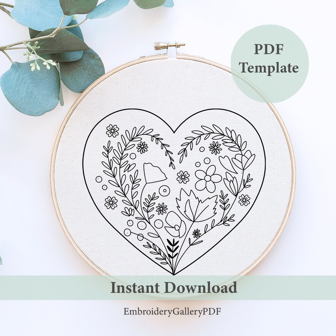 Love Embroidery, Embroidery Pattern, Embroidery Design, DIY Crafting ...