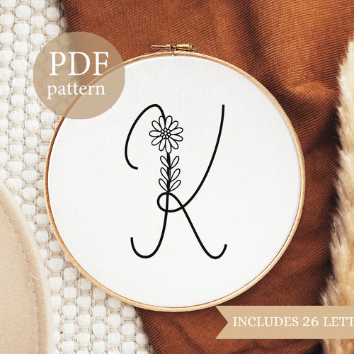 Complete Alphabet Embroidery Pdf Pattern Letter Embroidery - Etsy