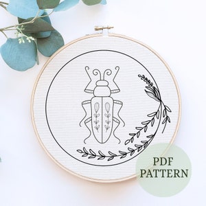 Set of 6 Pdf Pattern, Embroidery Template,insect Pattern, Stitching ...