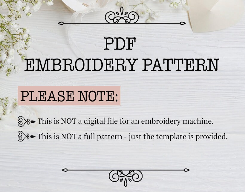 Digital PDF Pattern Crescent Moon With Flower Hand - Etsy