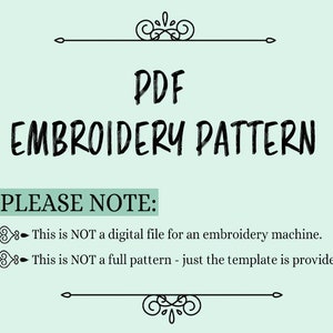 Downloadable PDF Embroidery Pattern Monogram Embroidery - Etsy