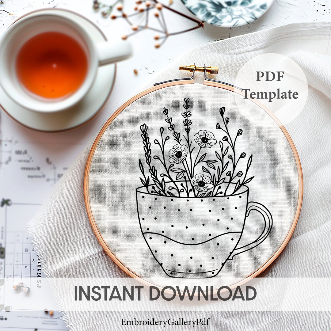 Spring Hand Embroidery Pattern Embroidery Pattern Embroidery Designs ...