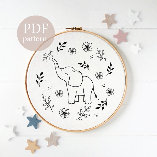 Elephant Embroidery Designs - Etsy