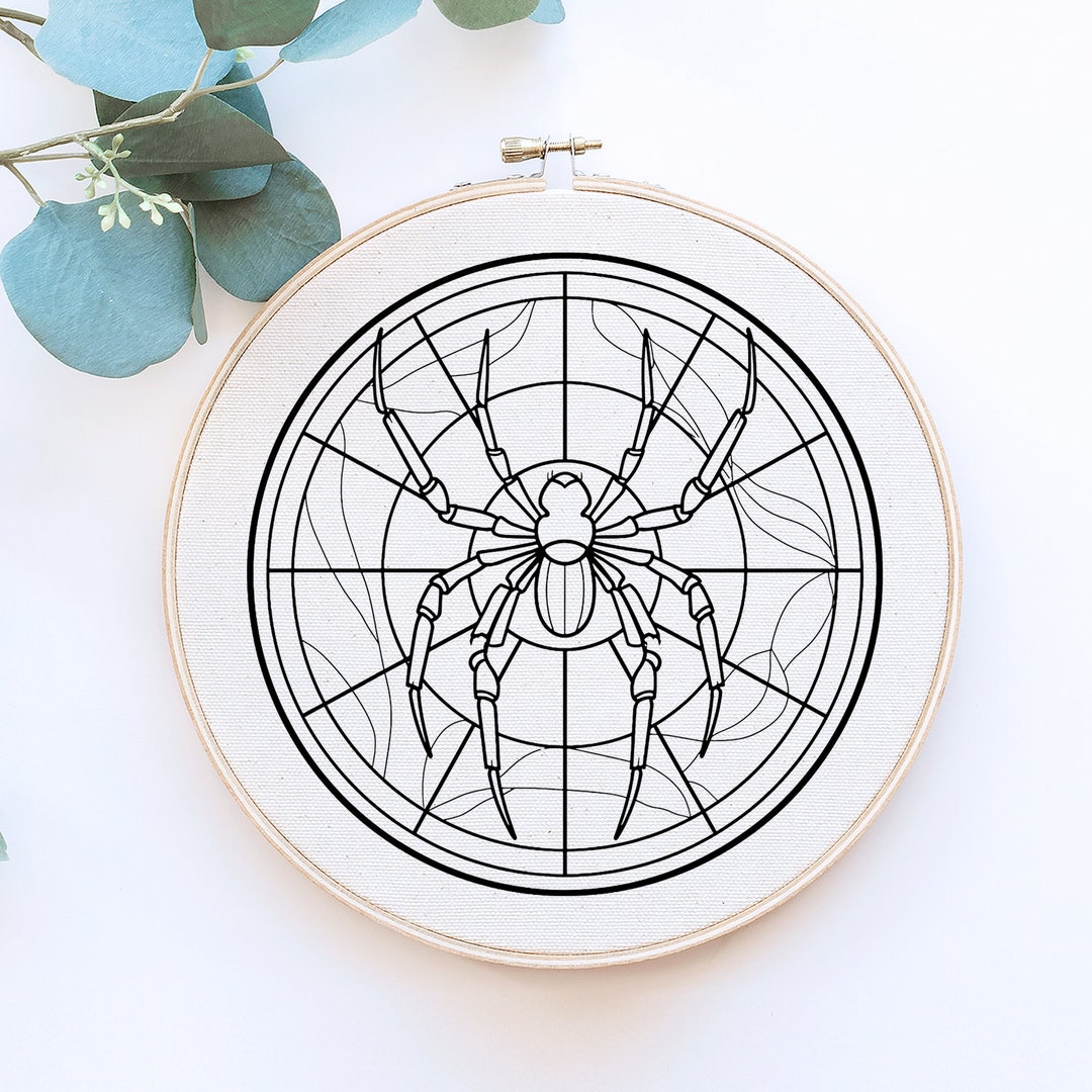 Simple Hand Embroidery Design, Spider Embroidery Pattern, Hand ...