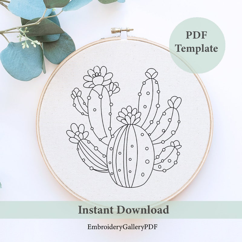 Cactus Embroidery - Etsy