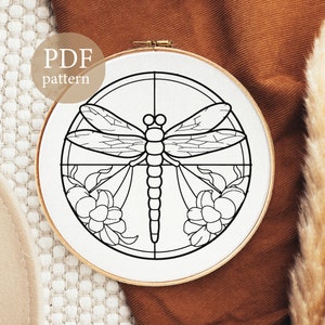 Dragonfly Hand Embroidery Design, Hand Embroidery, Gift Idea, Handmade ...