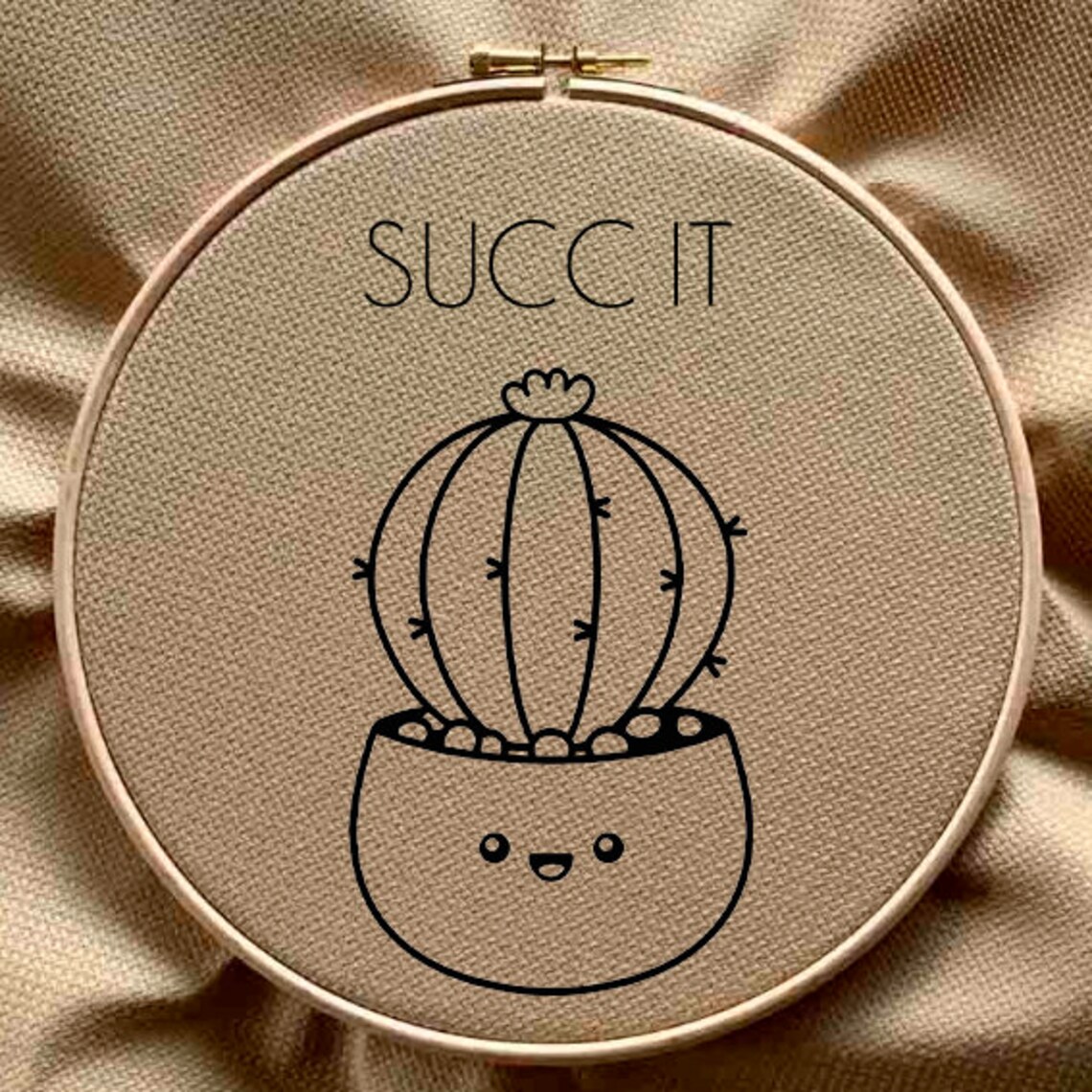 Succulent Hand Embroidery Pattern Succ It Hand Embroidery | Etsy