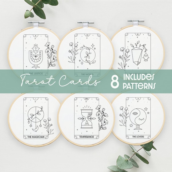 Embroidery Patterns Tarot Card - Etsy