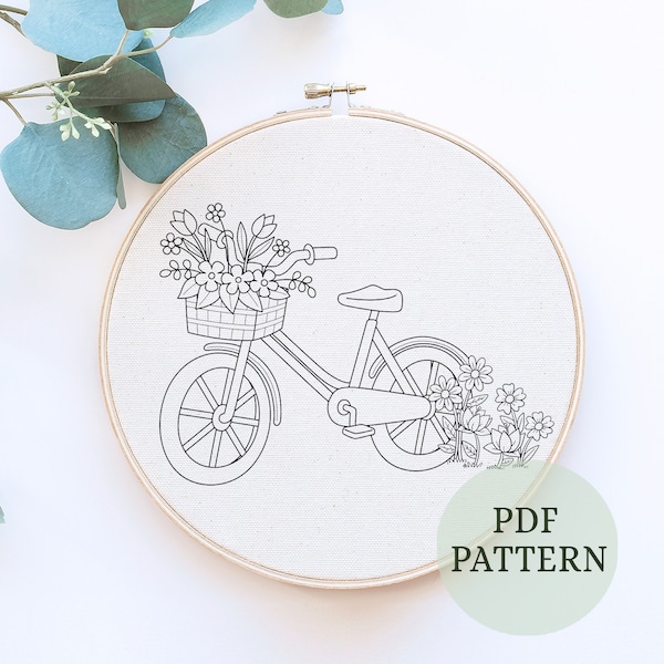 Bike Embroidery - Etsy