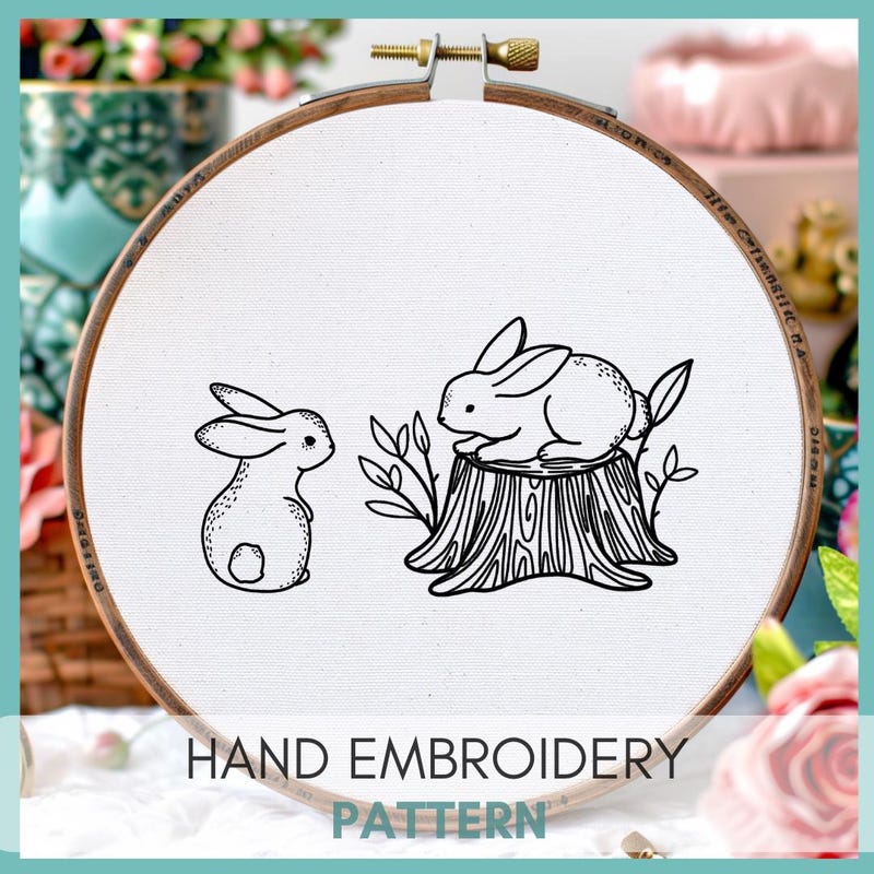 Bunny Embroidery Pattern - Etsy