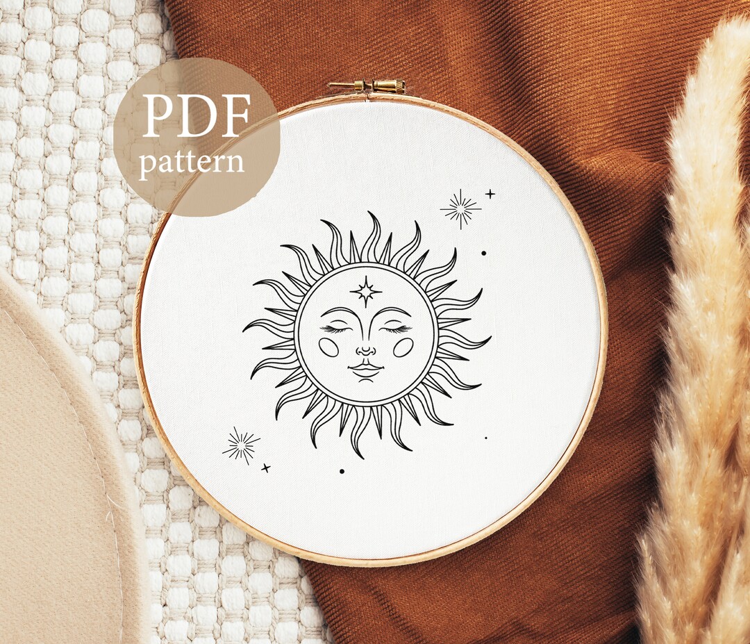 PDF Pattern harvest Sun Hand Embroidery - Etsy