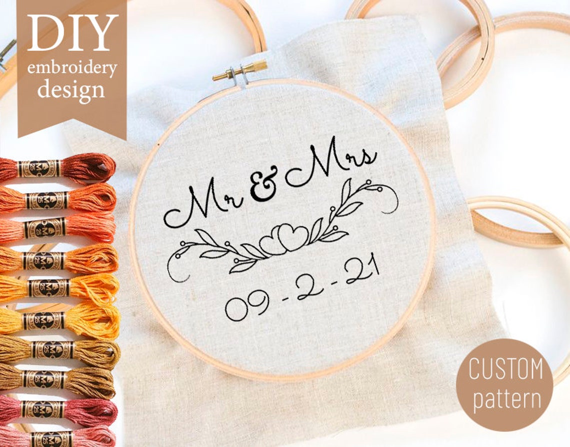 Rings Holder Hoop Wedding Embroidery Pattern Wedding Gift - Etsy