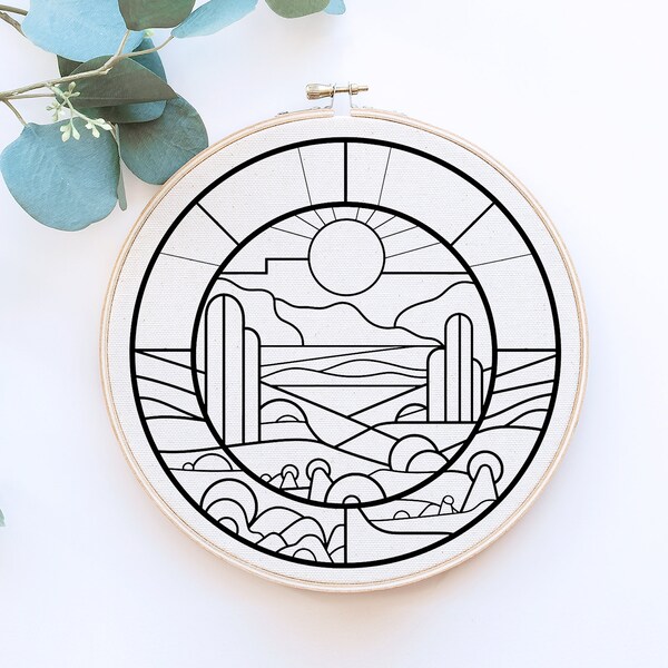Lake Embroidery Pattern - Etsy