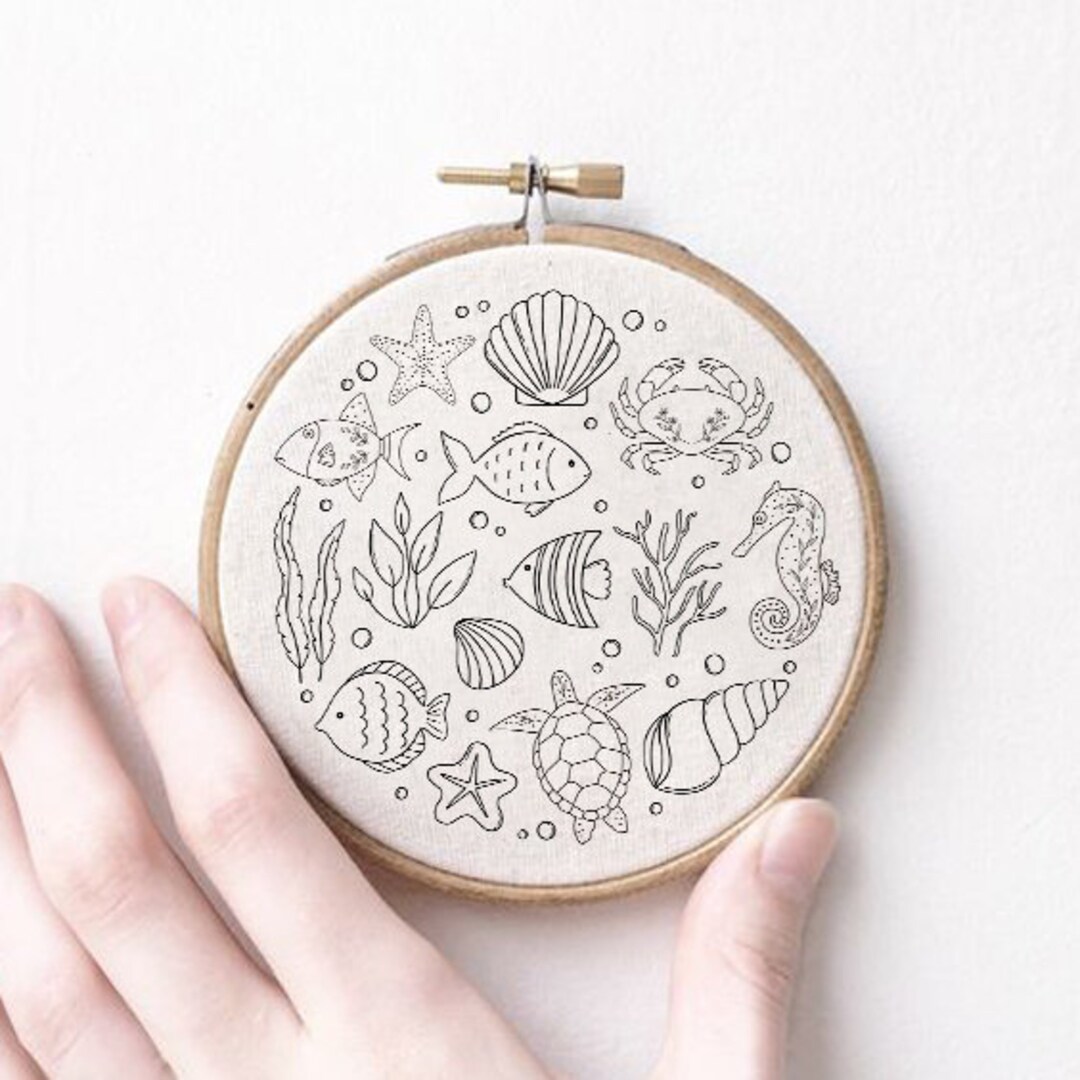 Shoal Hand Embroidery Pattern Fish Hand Embroidery Patterns - Etsy