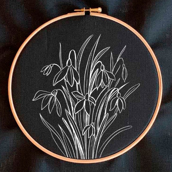 DIY Hand Embroidery Pattern PDF Hand Embroidered Flower - Etsy