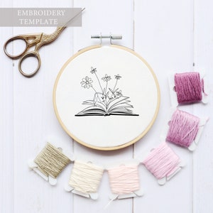 Floral Book Hand Embroidery, PDF Downloadable Pattern, Instant Download ...