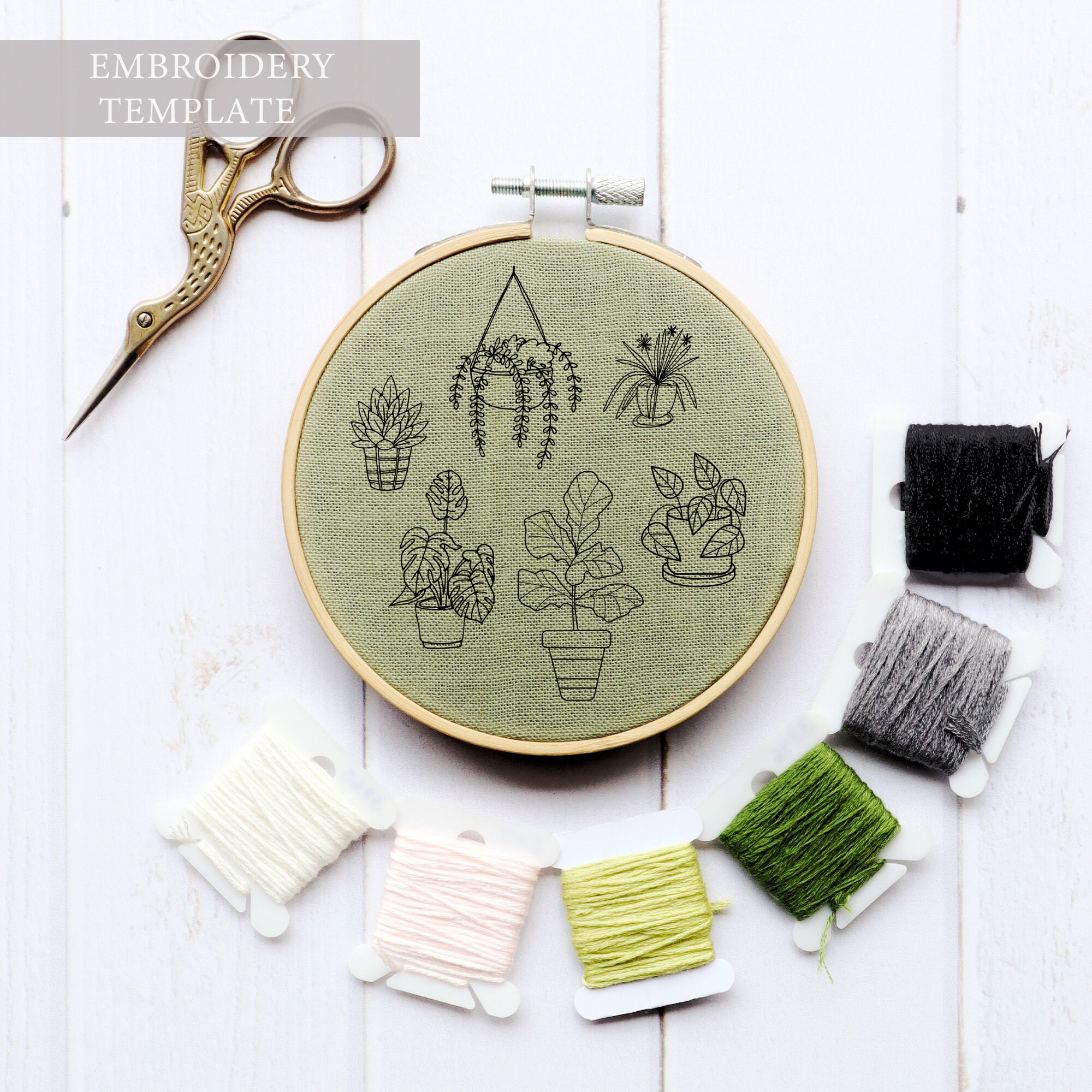 Plants Embroidery Pattern PDF Beginner Embroidery Pattern - Etsy