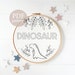 Floral Dinosaurs Hand Embroidery Pattern Dinosaur Embroidery - Etsy