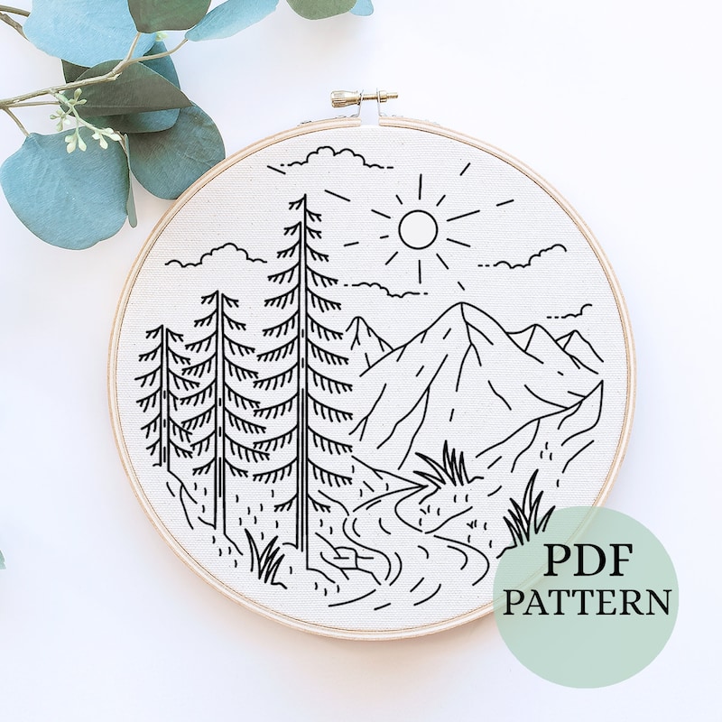 Embroidery Landscape - Etsy