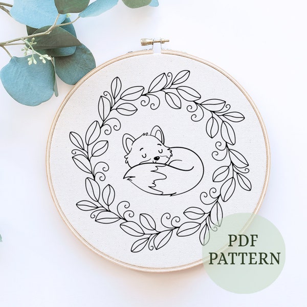 Fox Embroidery Pattern - Etsy