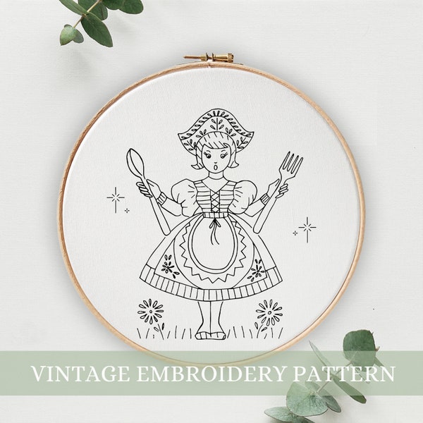Crinoline Lady Embroidery - Etsy