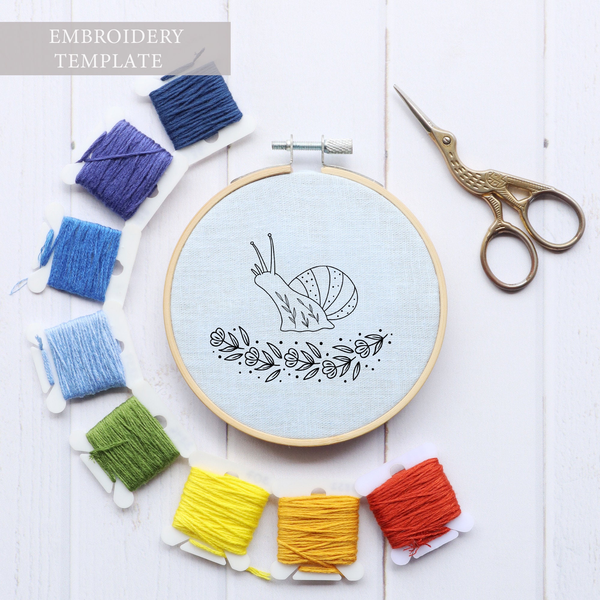 Anatomical Snail Hand Embroidery Pattern Modern Embroidery - Etsy