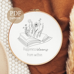 Floral Book Hand Embroidery, PDF Downloadable Pattern, Instant Download ...