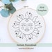 Sun Hand Embroidery Pattern: Celestial Design (digital Download) - Etsy