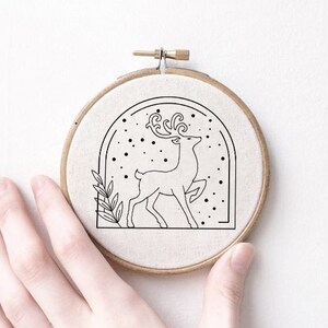 Deer Hand Embroidery Patterns Deer Pattern Hand Embroidery - Etsy