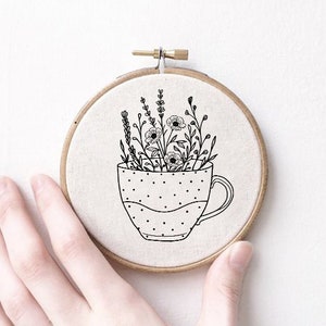 Spring Hand Embroidery Pattern - Embroidery Pattern - Embroidery ...