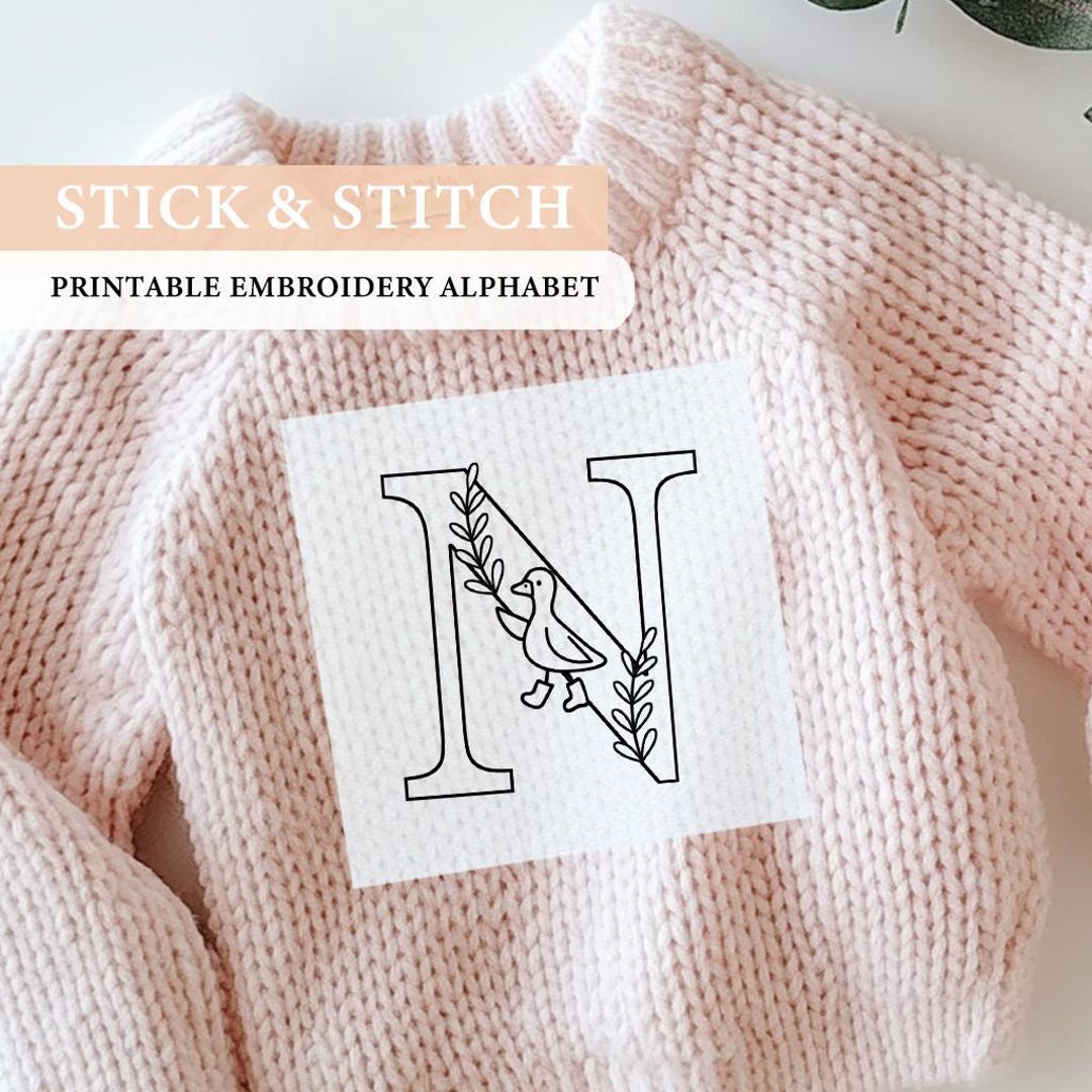 Alphabet With Goose, Letters Pattern, Goose Embroidery, ABC Embroidery ...