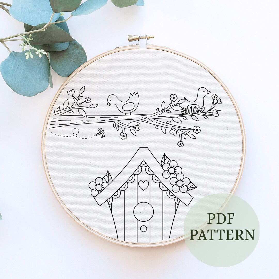 PDF Pattern, Floral Embroidery Pattern, Garden Hand Embroidery Pattern ...